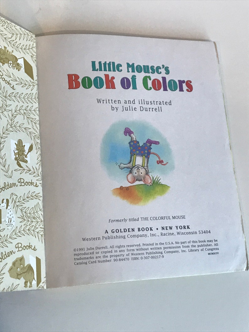 Vintage Children's Book Little Mouse's Book of Colors | Etsy
