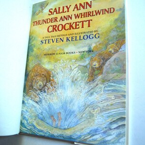 Vintage Children's Book, Sally Ann Thunder Ann Whirlwind Crockett - Etsy