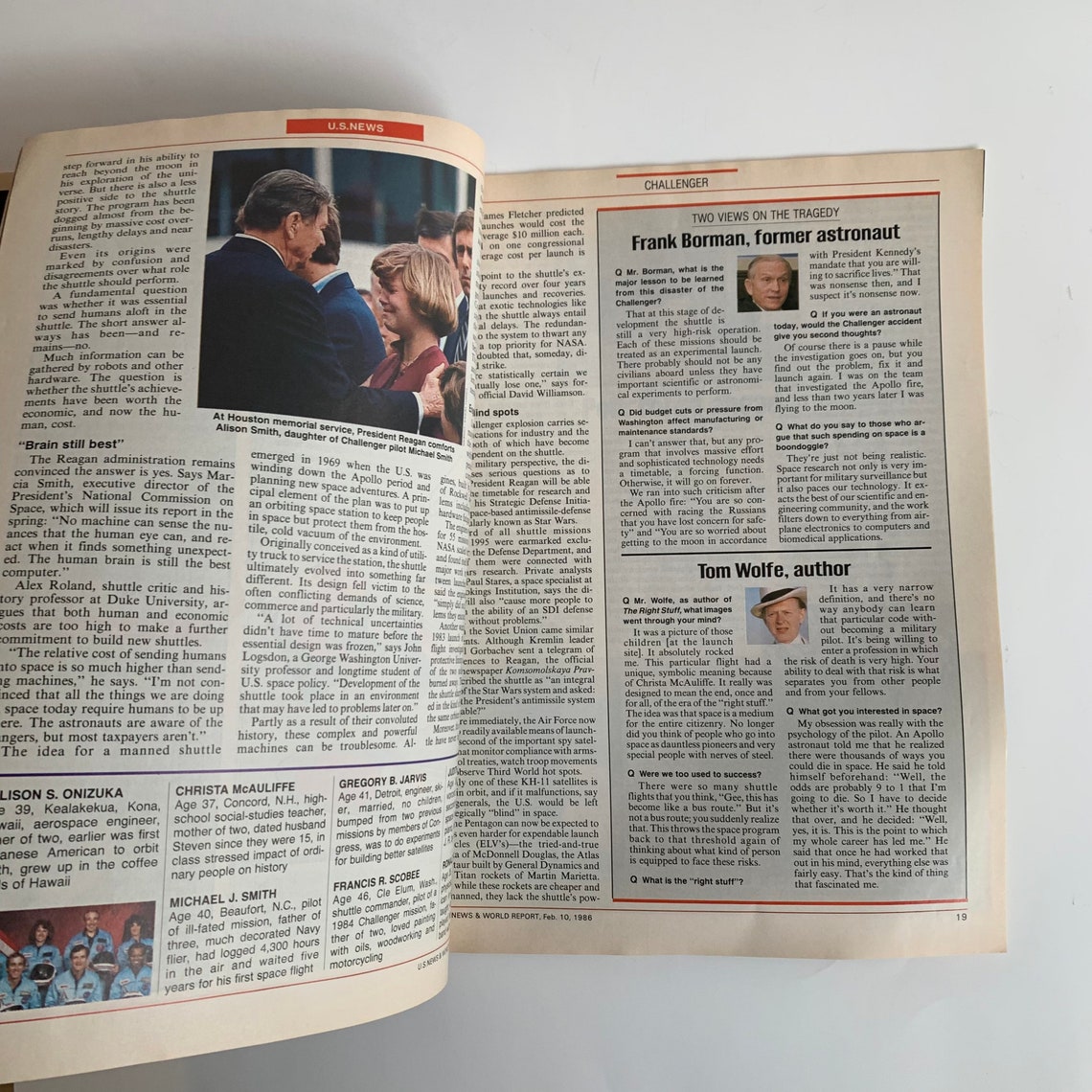 Vintage U.S. News Magazine, Challengers, 1986 - Etsy