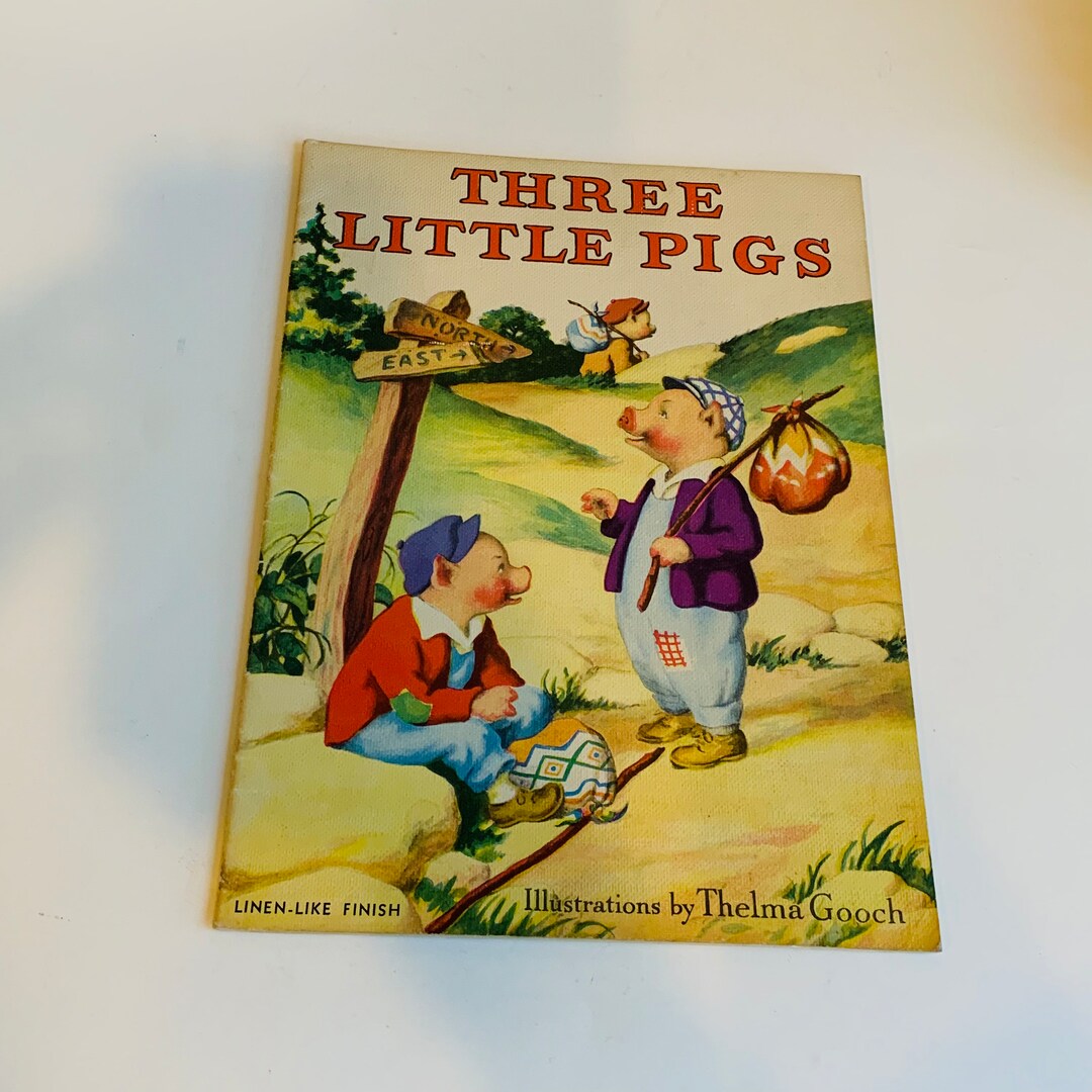 Vintage Children's Book, Three Little Pigs, Thelma Gooch - Etsy