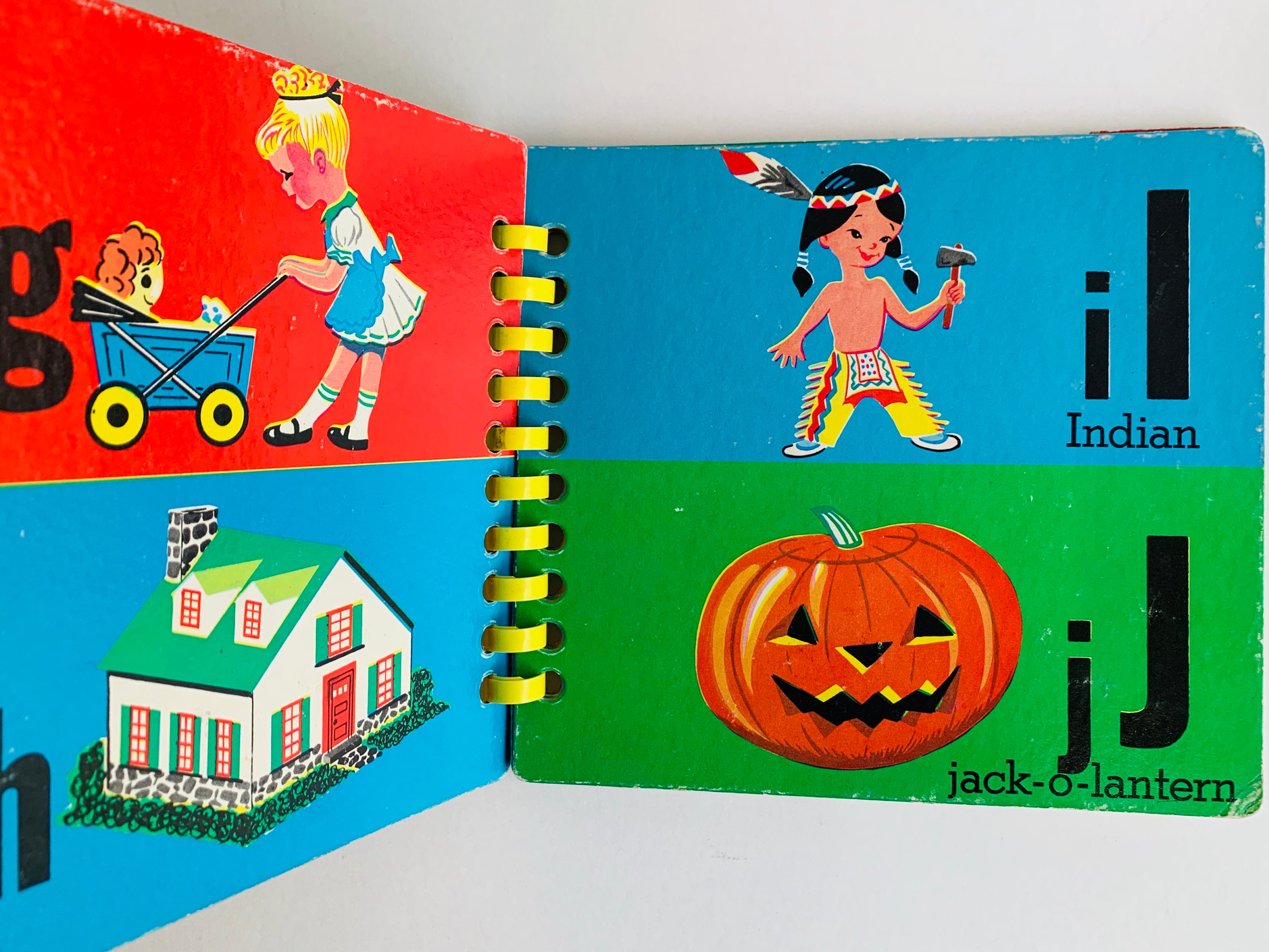 Vintage Children's Alphabet Book Board Book Spiral Bound - Etsy