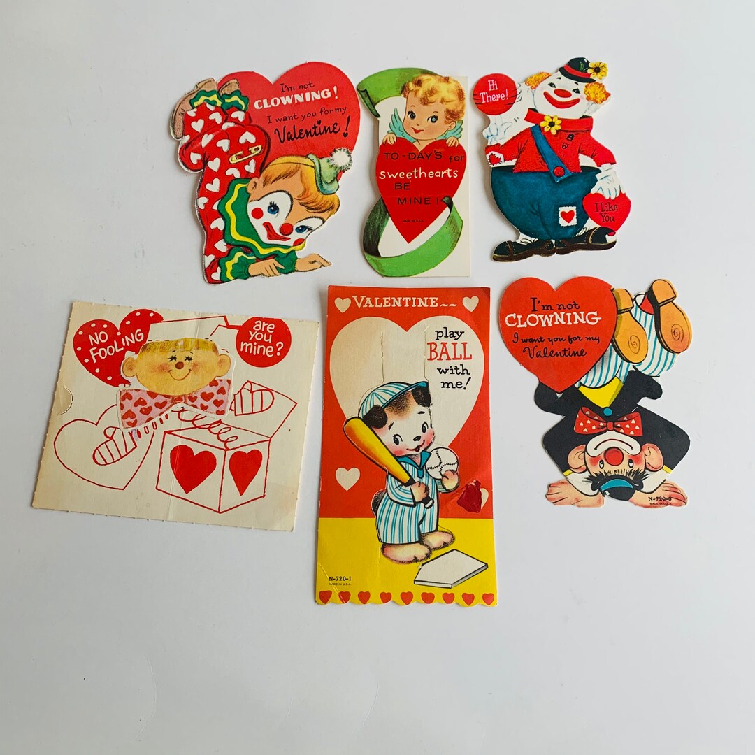 Vintage Valentine Card Collection, Juvenile - Etsy