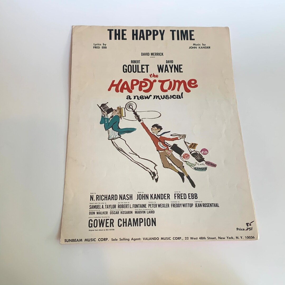 Vintage Sheet Music, the Happy Time - Etsy