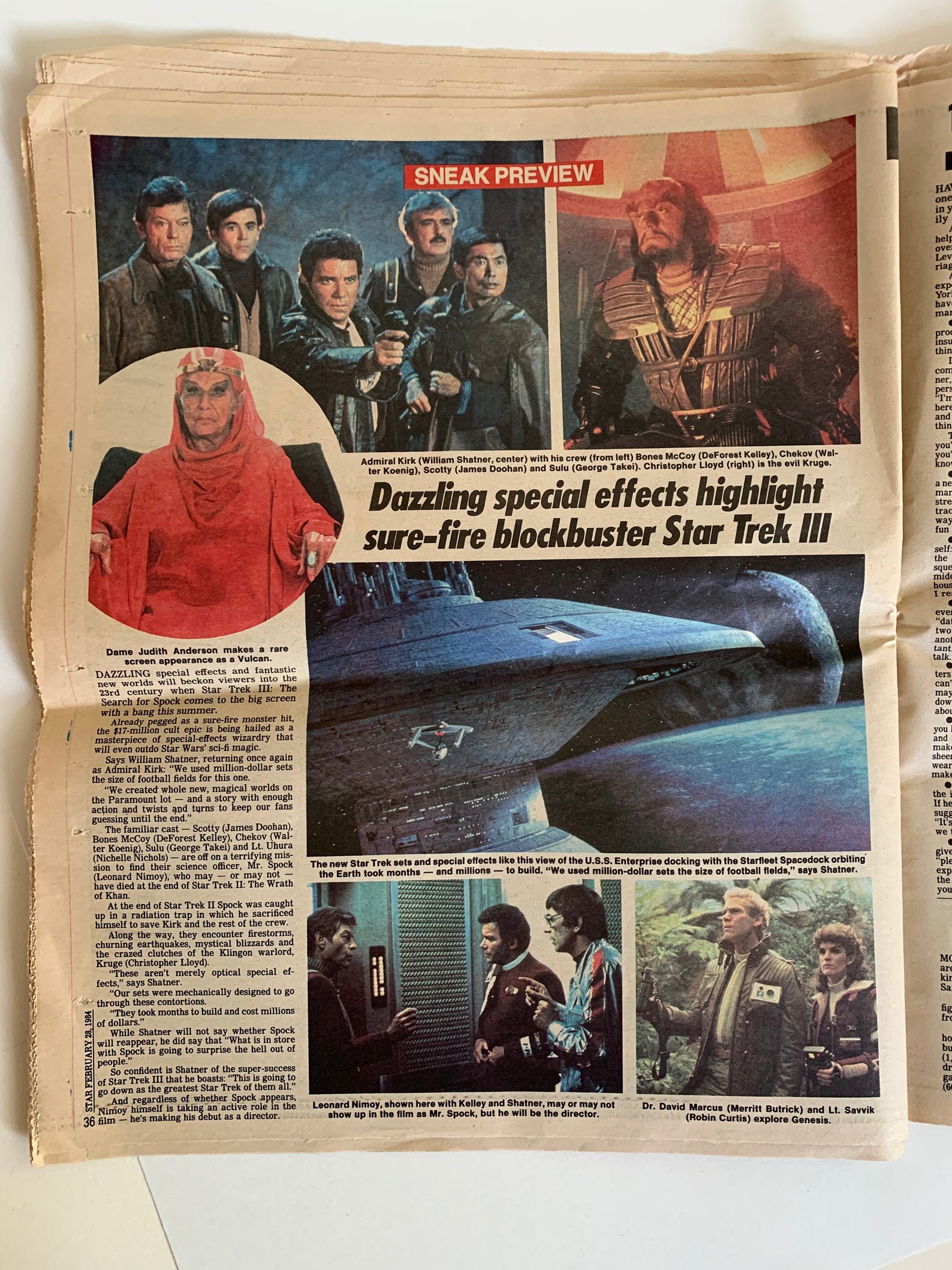 Vintage Star Newspaper February 28 1984 - Etsy