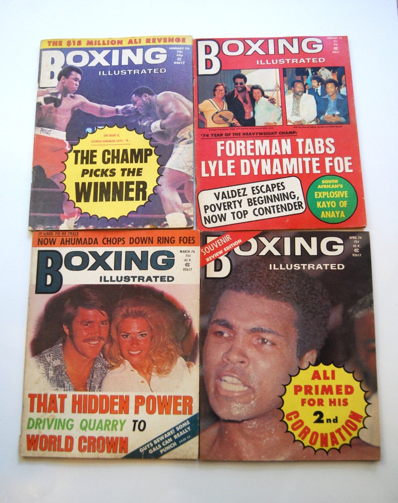 Vintage Collection of 1974 Boxing Illustrated Magazines | Etsy