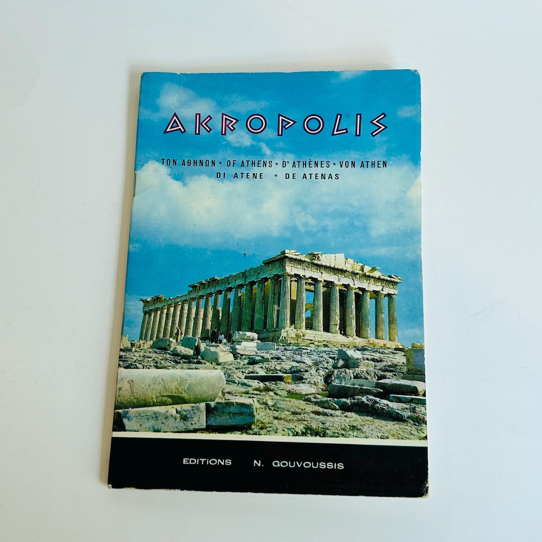 Vintage Book, Akropolis, Includes Large Fold Out Map - Etsy