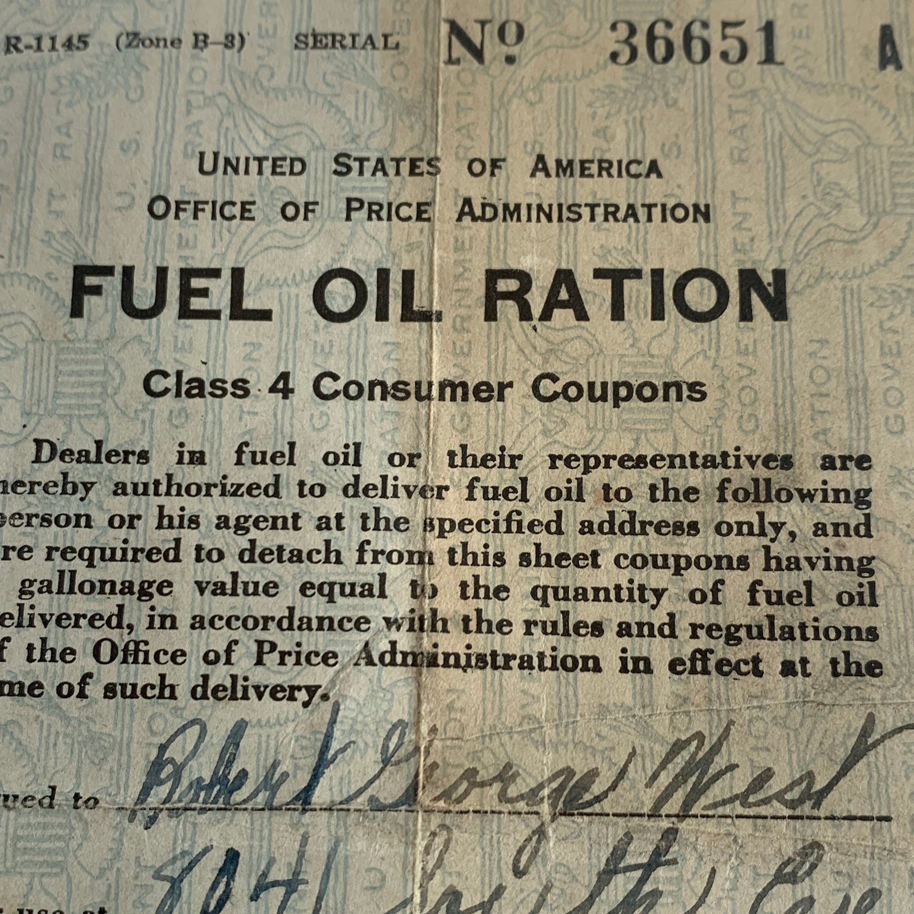 Vintage Fuel Oil Ration Slip, Ephemera - Etsy