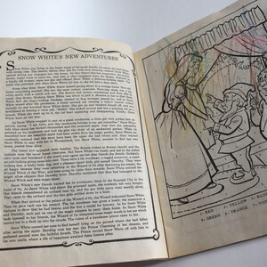 Vintage Color by Number Snow White's Adventure Coloring Book - Etsy