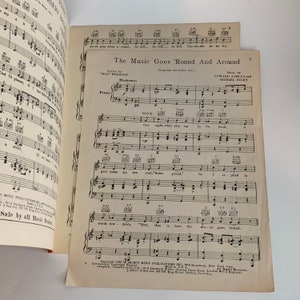 Vintage Sheet Music, the Music Goes 'round and Around - Etsy