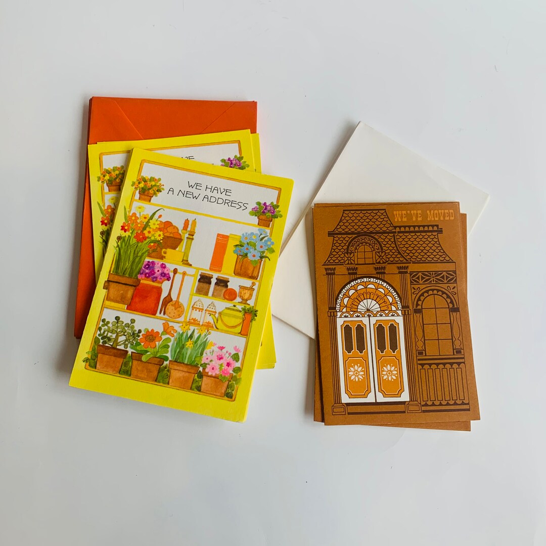 Vintage We've Moved, and New Address Cards, Hallmark - Etsy