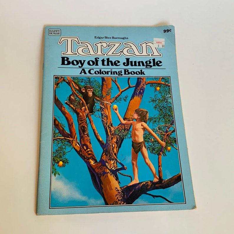 Vintage Tarzan Boy of the Jungle Coloring Book - Etsy