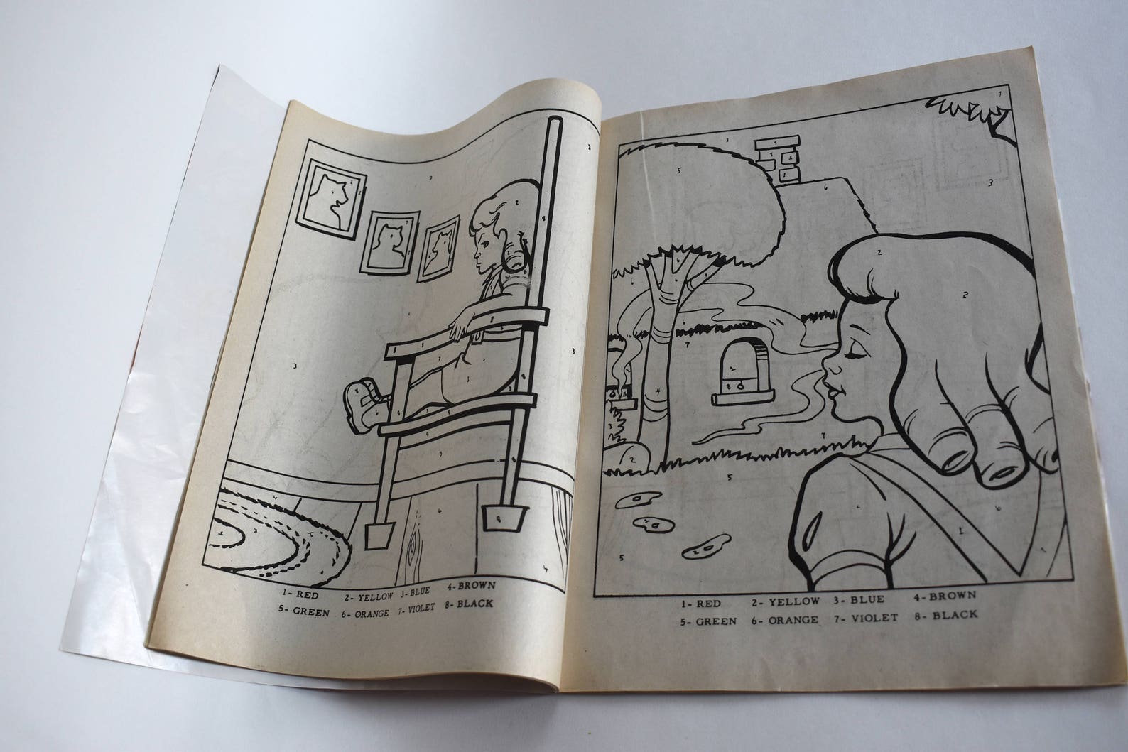 Vintage Color by Number With Goldilocks and the Three Bears - Etsy