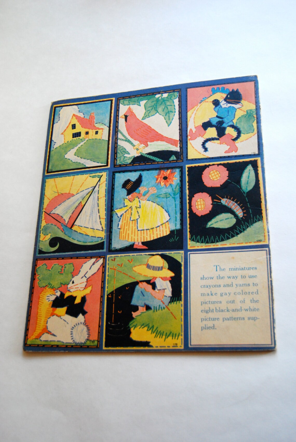 Vintage Children's Activity Book, Work With Yarn - Etsy
