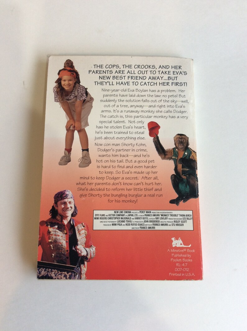 Vintage Children's Book Monkey Trouble - Etsy