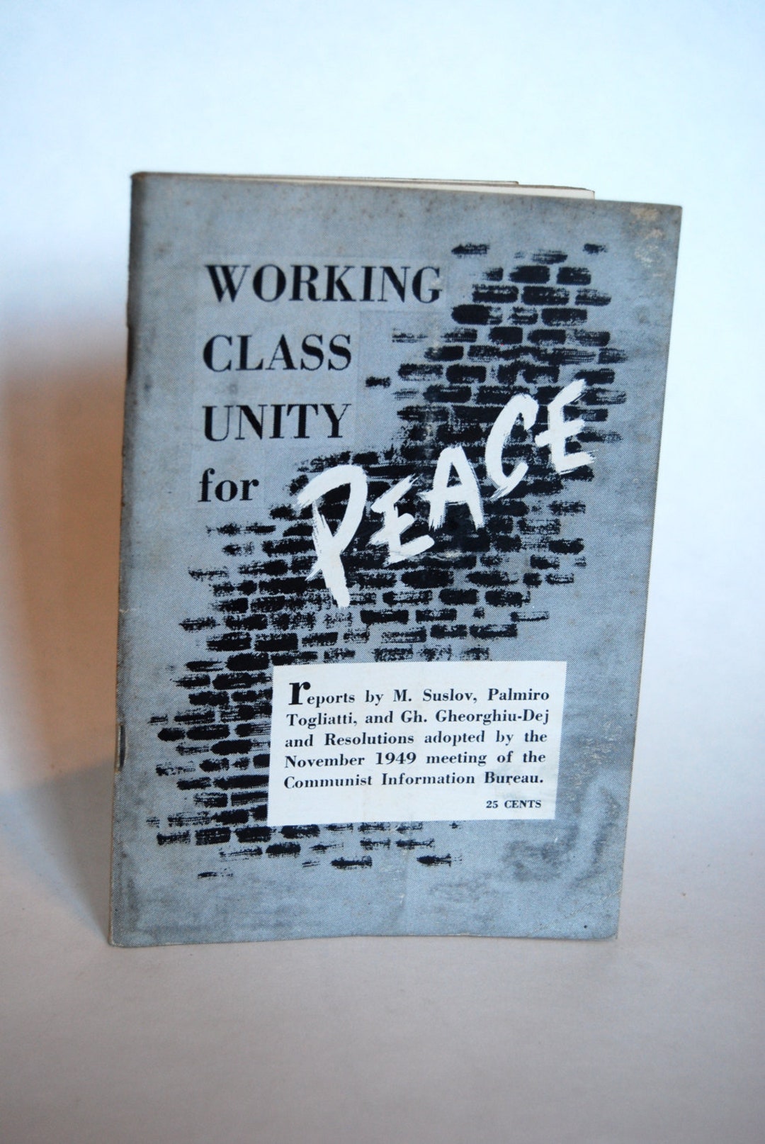Vintage Book, Working Class Unity for Peace - Etsy