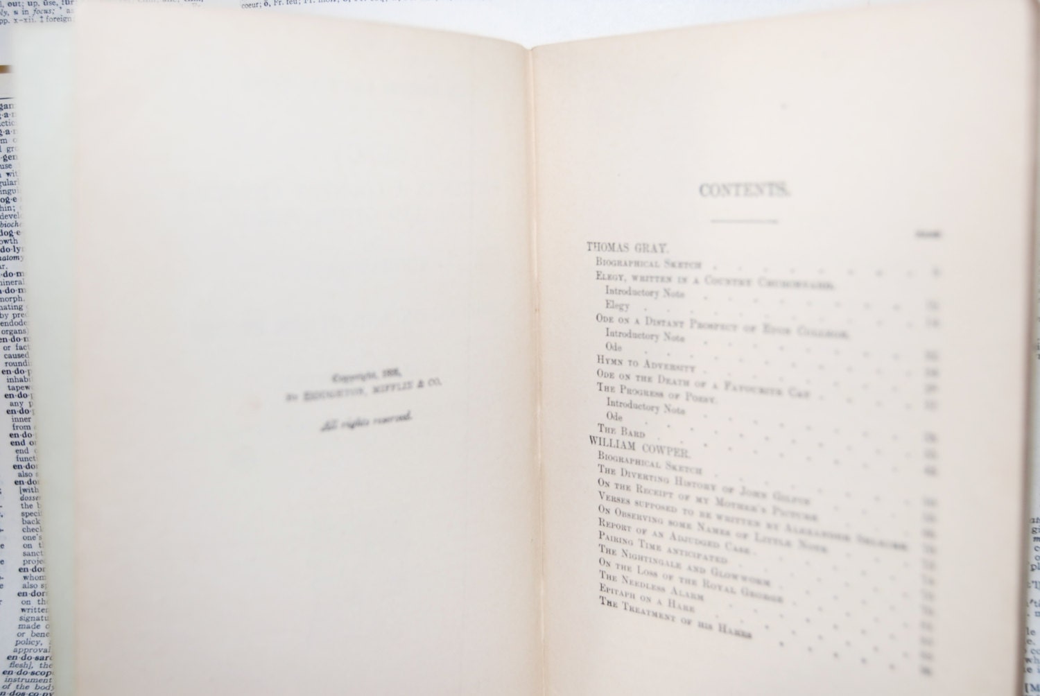 Vintage Book Elegy by Thomas Gray - Etsy