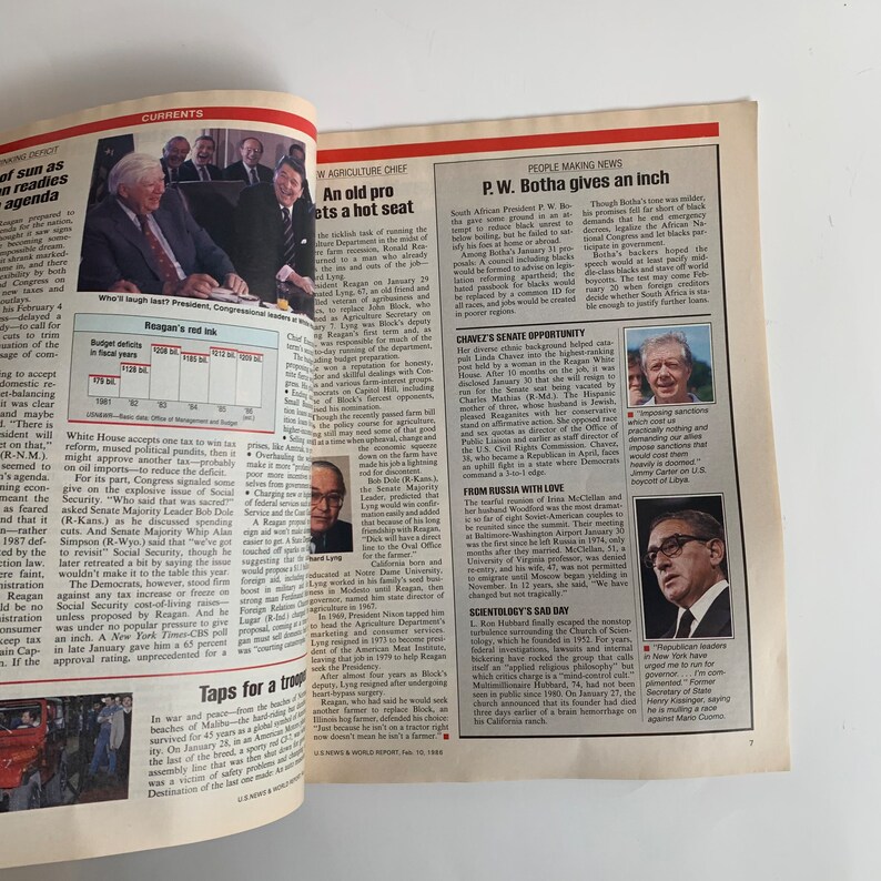Vintage U.S. News Magazine, Challengers, 1986 - Etsy