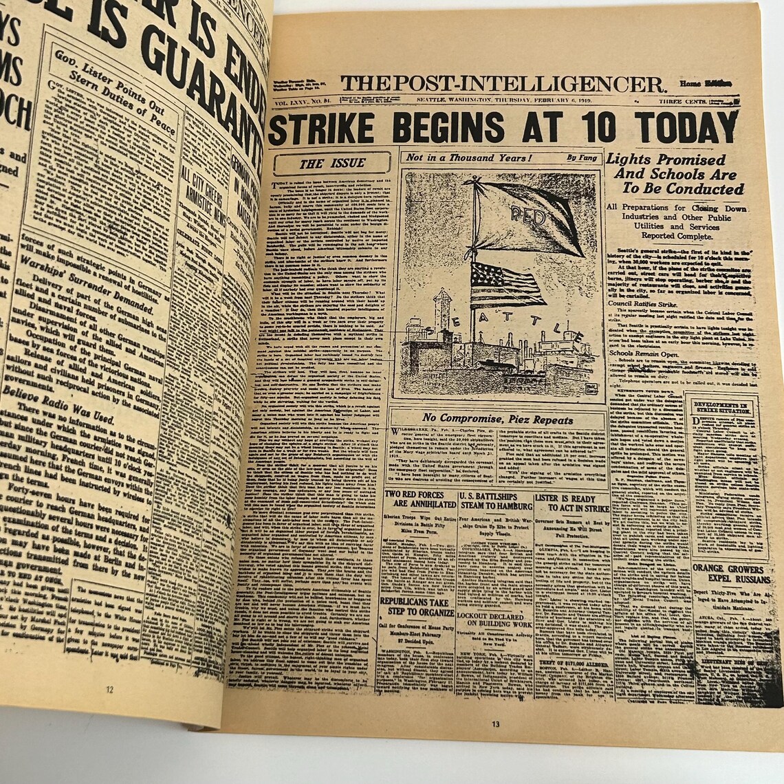 Vintage Book, Headlines of History, From the Seattle Post-intellifencer ...