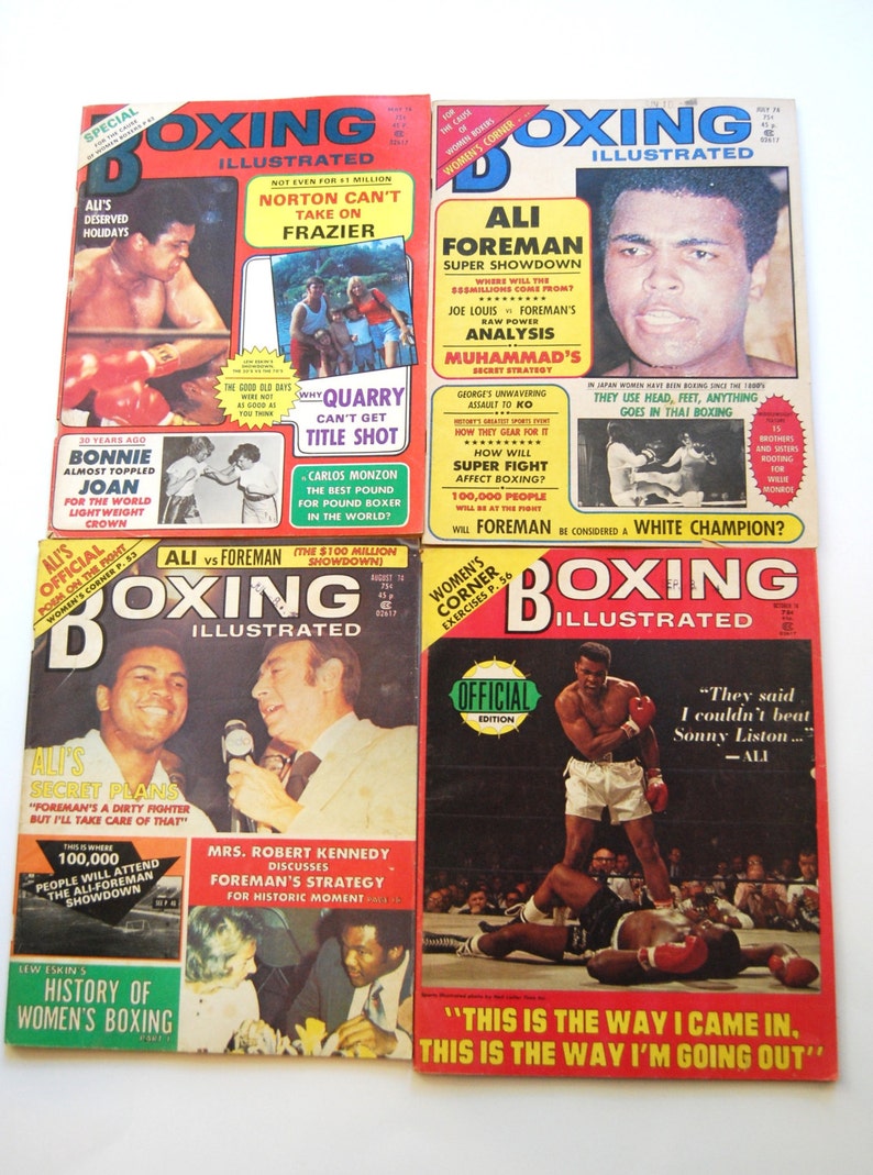 Vintage Collection of 1974 Boxing Illustrated Magazines - Etsy