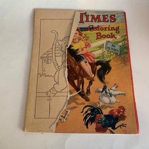 Vintage Collection of Children's Coloring and Activity Books - Etsy