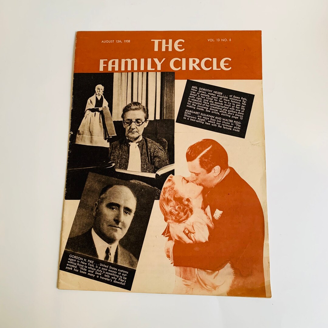 Vintage Magazine, the Family Circle August 12, 1938 - Etsy