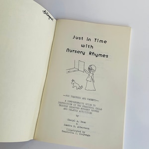 Vintage Children's Book, Just in Time With Nursery Rhymes - Etsy