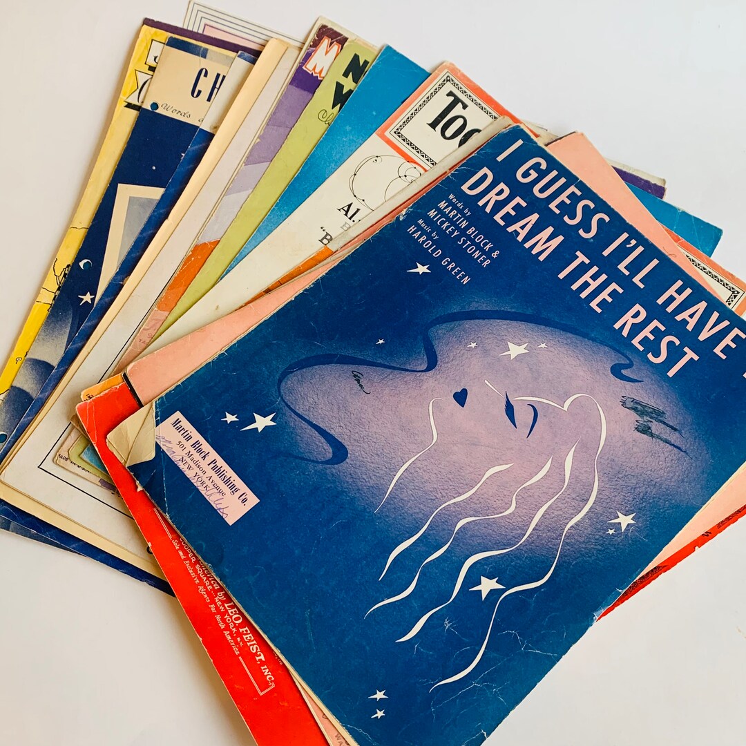 Vintage Sheet Music Collection - Etsy