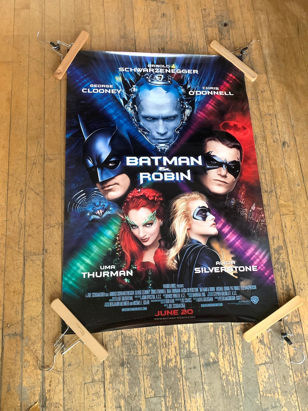 Vintage Batman and Robin Movie Poster, Warner Brothers - Etsy
