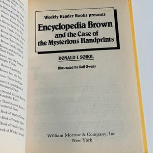 Vintage Children's Book, Encyclopedia Brown and the Case of the ...