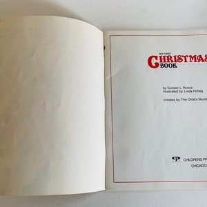 Vintage Children's Book My First Christmas Book - Etsy