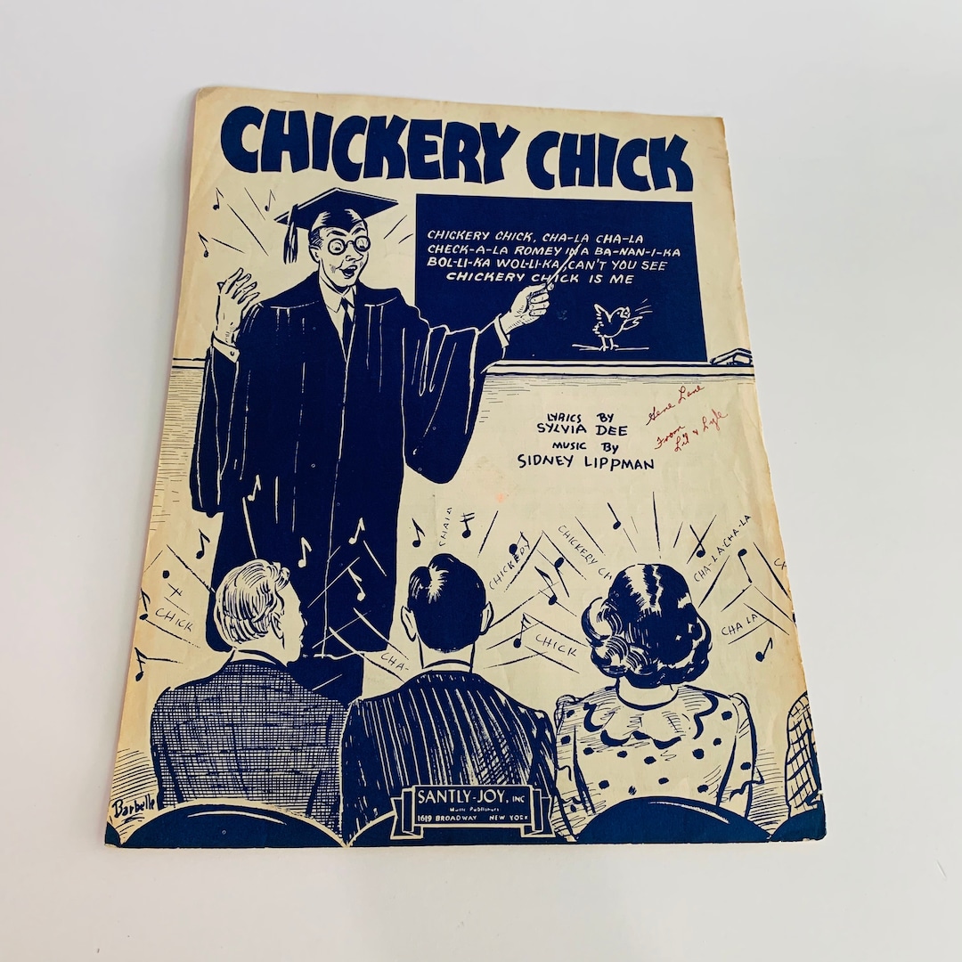 Vintage Sheet Music, Chickery Chick - Etsy