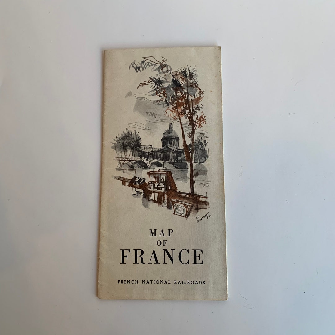 Vintage Map of France, French National Railroads, Pamphlet - Etsy