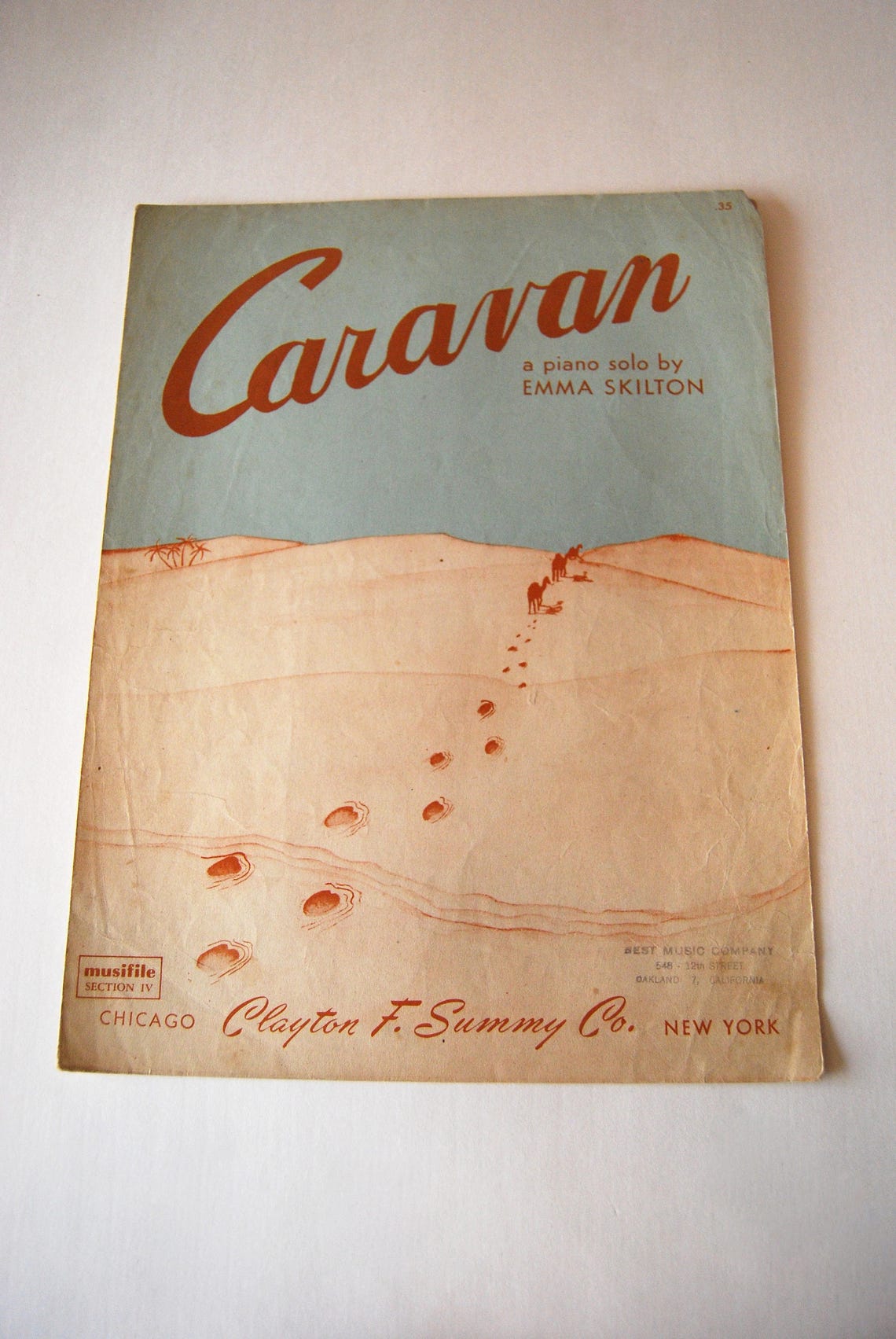 Vintage Sheet Music, Caravan - Etsy