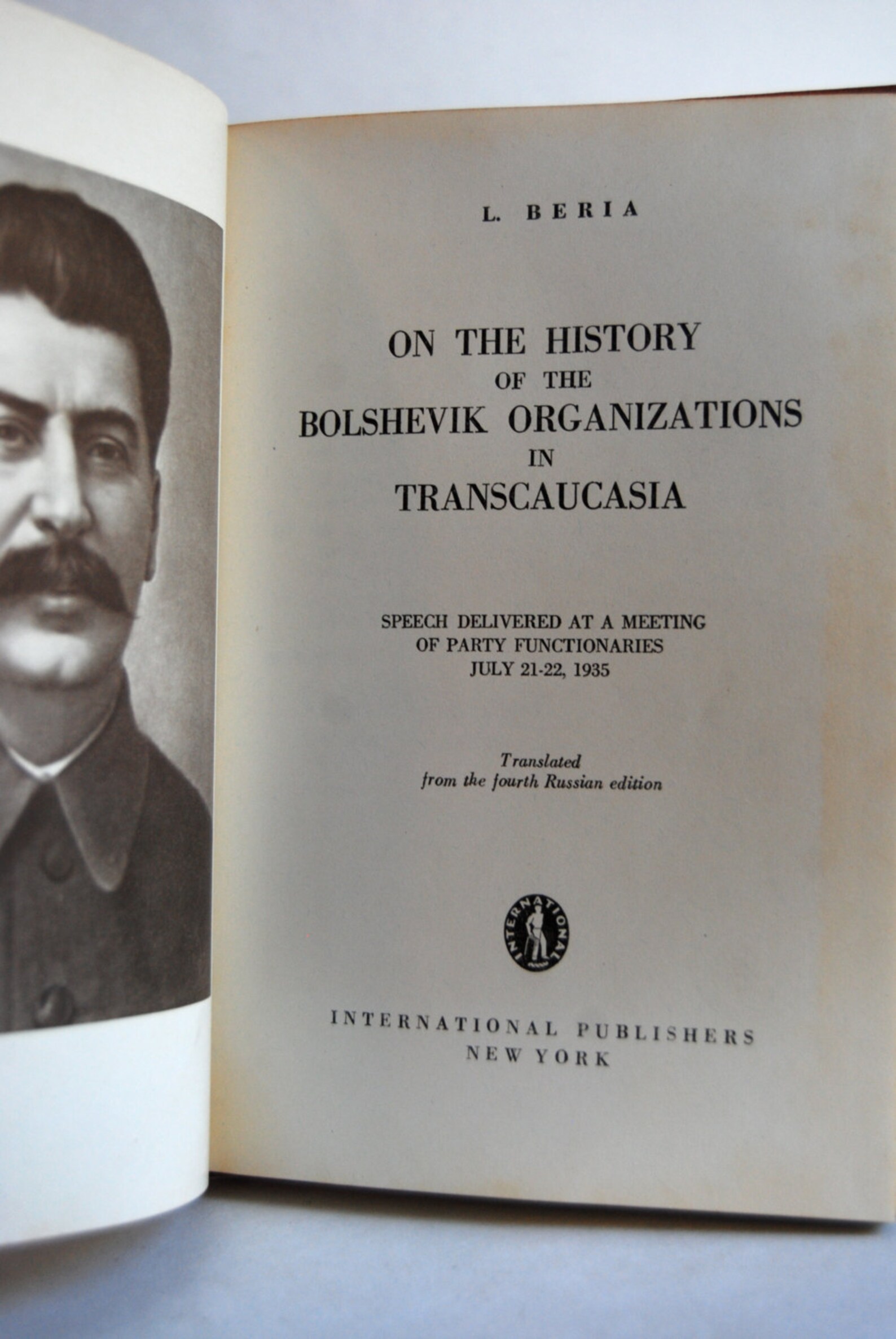 Vintage Book L. Beria on the History of the Bolshevik | Etsy