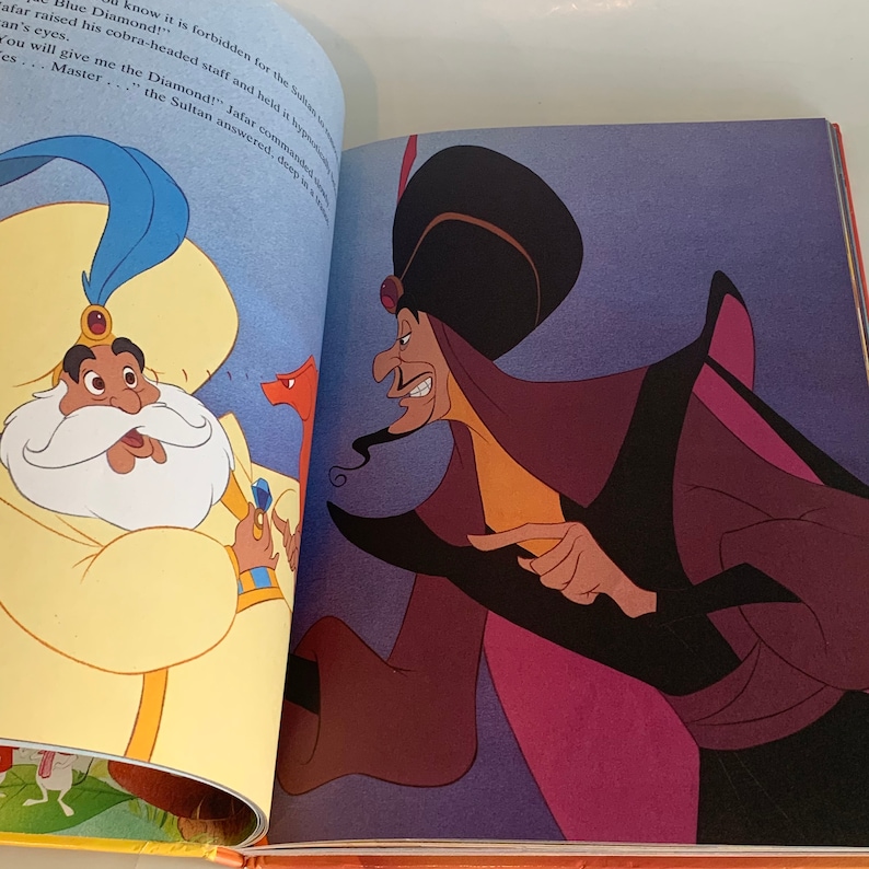 Vintage Children's Book Disney's Aladdin Twin Books - Etsy