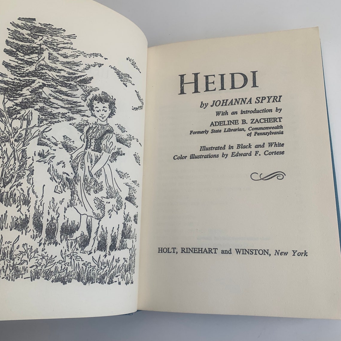 Vintage Children's Book Heidi - Etsy