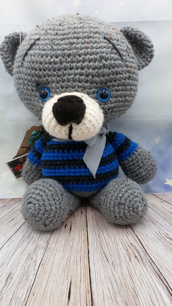 Gros ours pull rayure au crochet - Etsy France