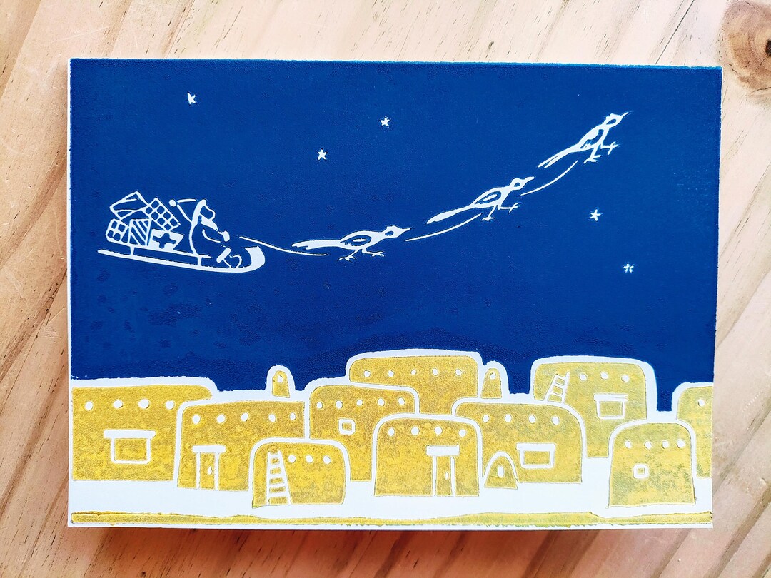 Set of 5 Roadrunner Reindeer Holiday Cards - Etsy