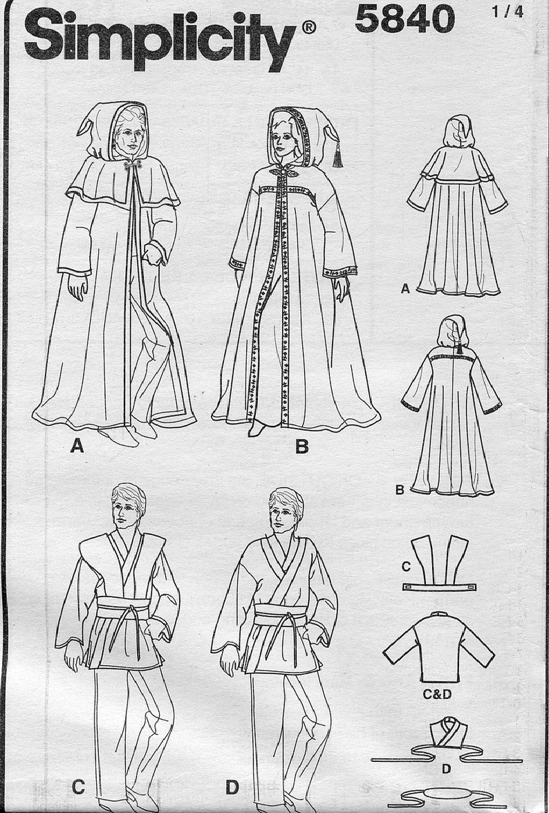 STAR Wars Style Jedi Robe, Spock Star Trek Tunic, & Wizard or Elf Cloak ...