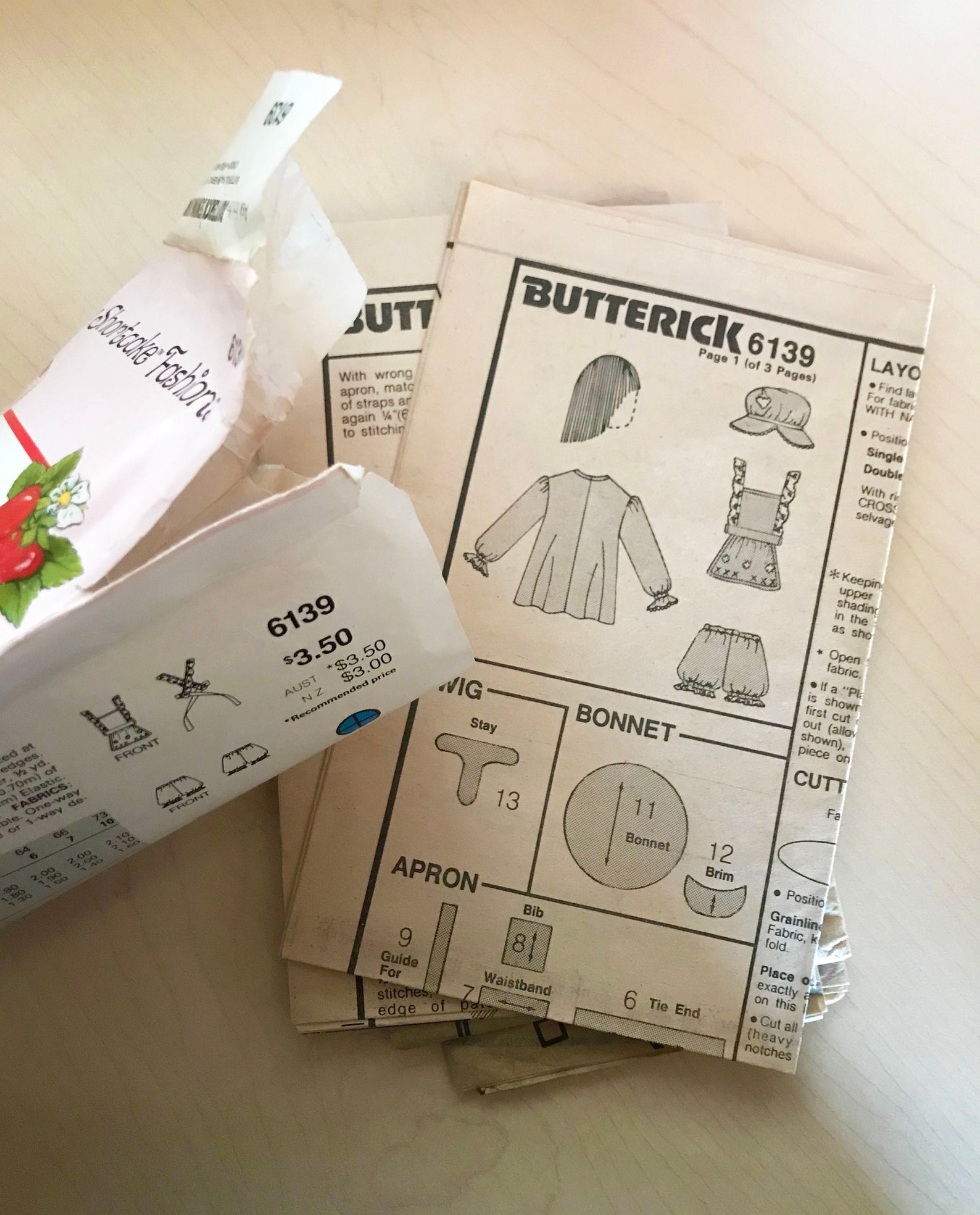 Vintage Very RARE Strawberry Shortcake Costume SEWING Pattern | Etsy