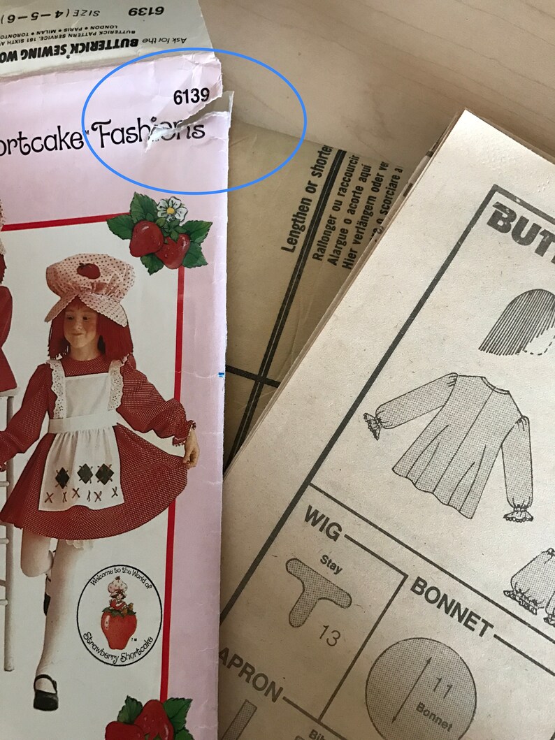 Vintage Very RARE Strawberry Shortcake Costume SEWING Pattern | Etsy