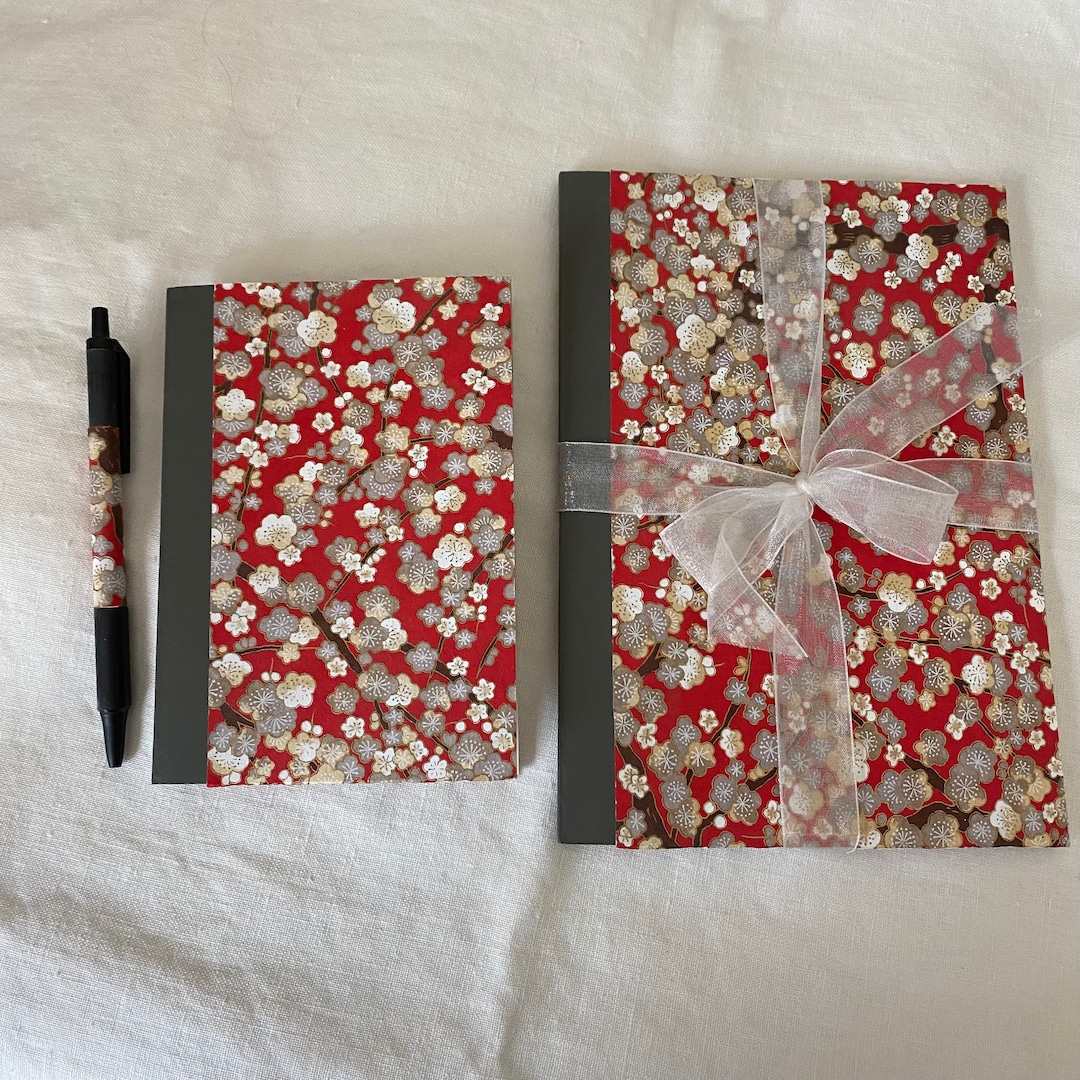 Cherry Blossom Journal Gift Set: Two Lined Journals and Pen - Etsy
