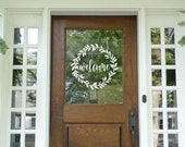 Welcome Farm House Front Door Decal Glass Front Door Storm | Etsy