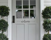 Welcome Decal for Front Door Welcome Door Sticker Hey - Etsy