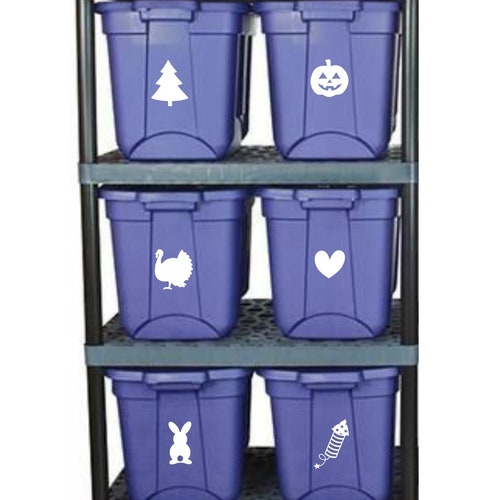 Christmas Storage Bin Decal Container Labels Christmas - Etsy