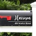 Name & Address Mailbox Decal | Last Name Mailbox | Address for Mailbox ...