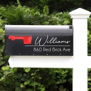 Name and Address Mailbox Decal | Street Address Mailbox | Address for ...