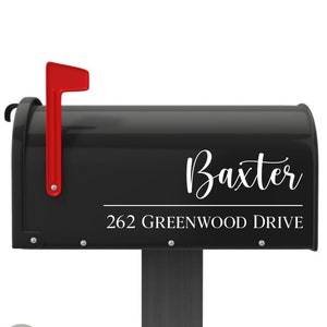 Name & Address Mailbox Decal | Last Name Mailbox | Address for Mailbox ...