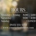 Store Hours Window Decal Simple Hours of Operation Storefront Decal ...