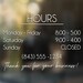 Hours Window Decal | Modern Store Hours of Operation | Storefront Decal ...